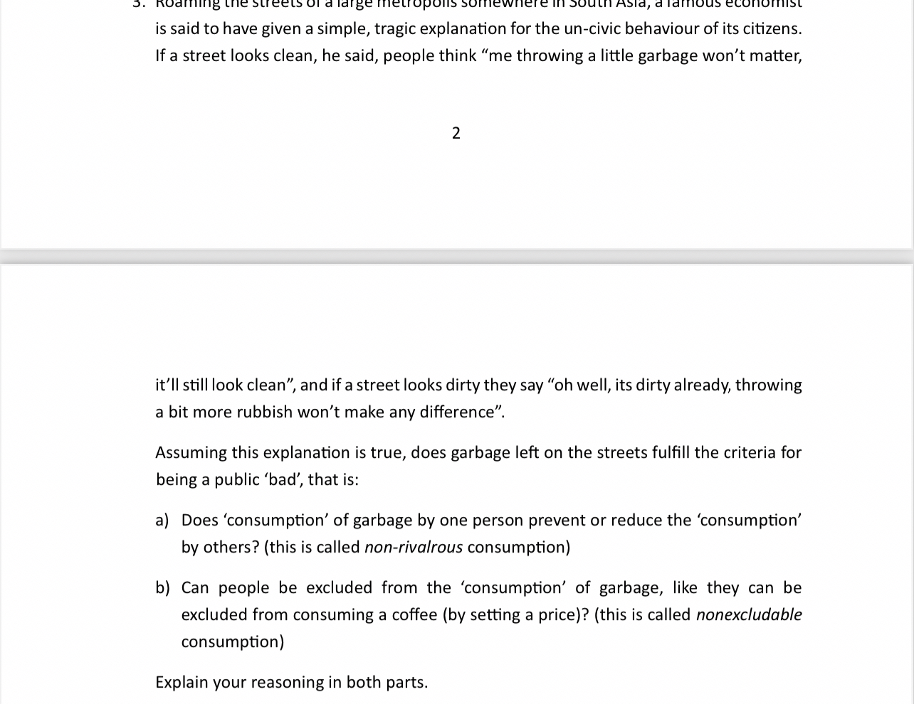 Solved is said to have given a simple, tragic explanation | Chegg.com