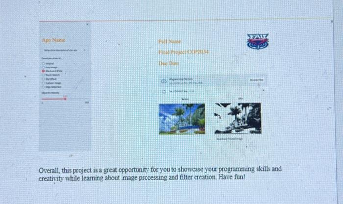 Solved Project Description: In this project, you will create | Chegg.com