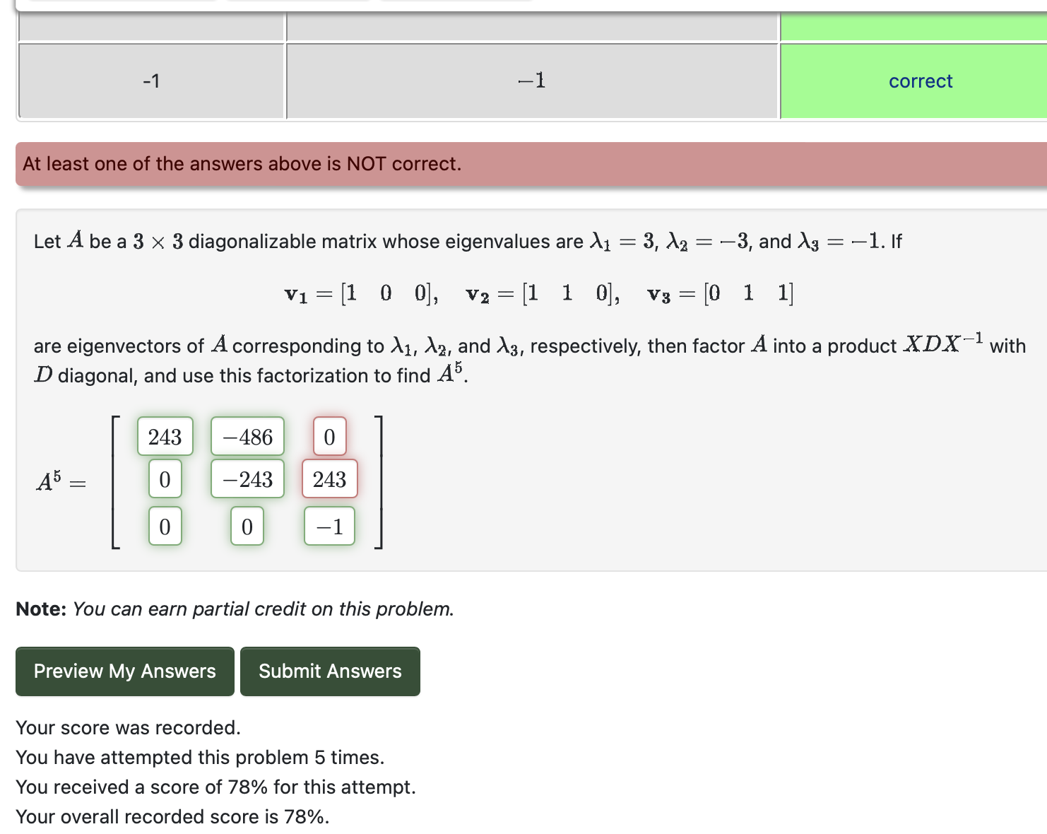 Solved Let A ﻿be a 3×3 ﻿diagonalizable matrix whose | Chegg.com