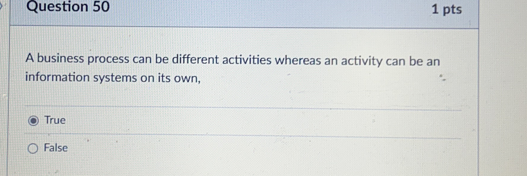 Solved Question 501 ﻿ptsA business process can be different | Chegg.com