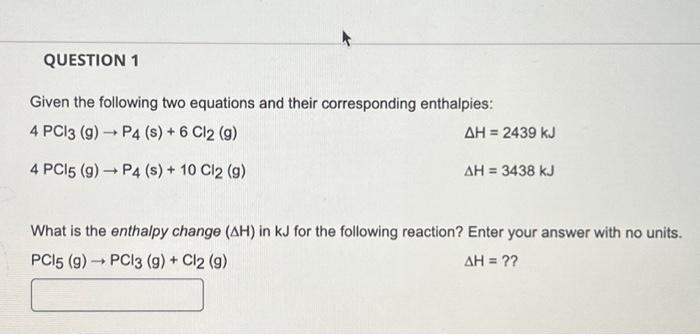 Solved QUESTION 1 Given the following two equations and | Chegg.com