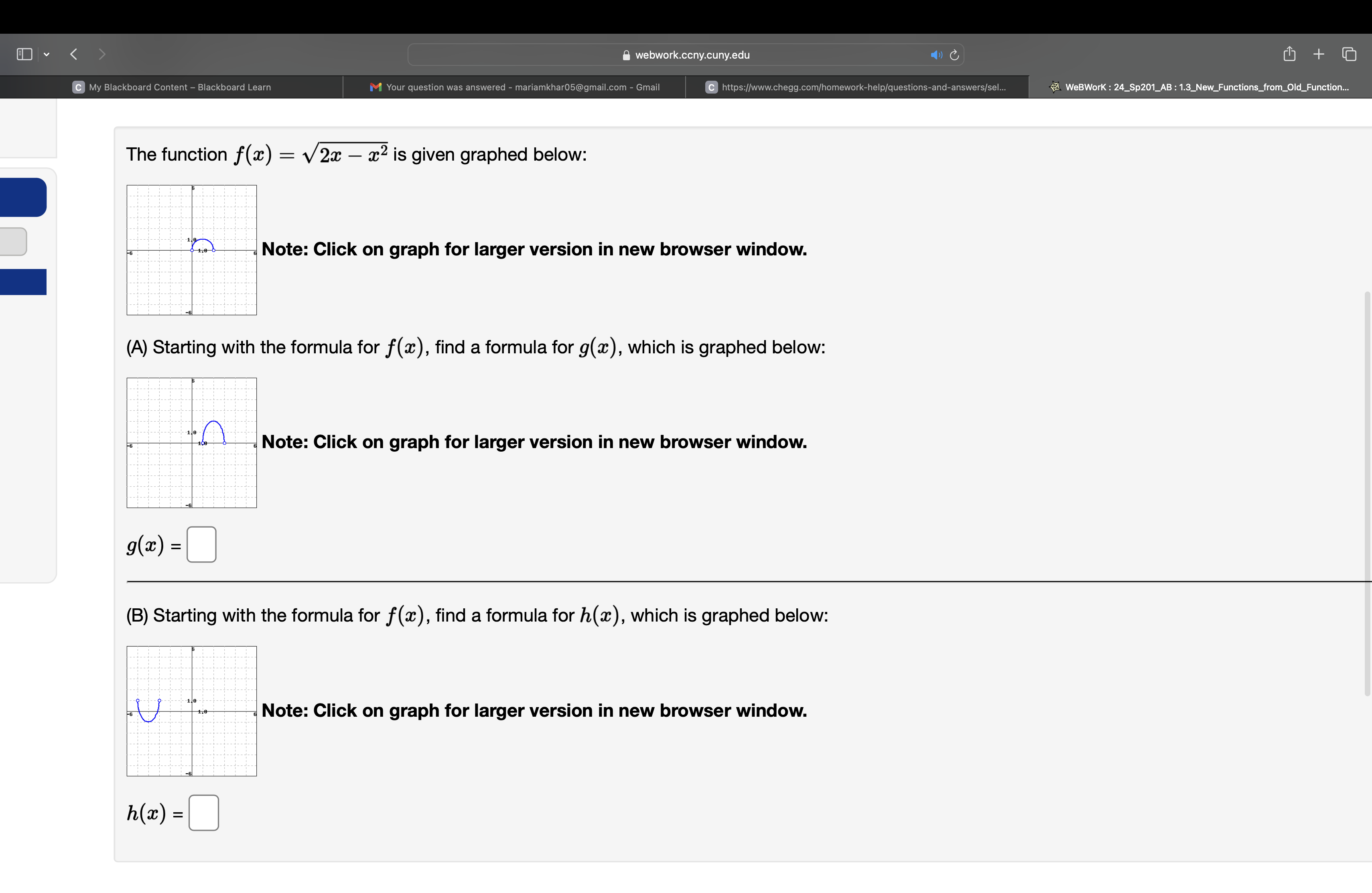 Solved The function f(x)=2x-x22 ﻿is given graphed | Chegg.com