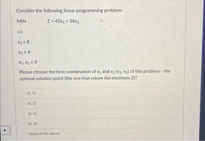 Solved Consider the following linear programming problem: | Chegg.com