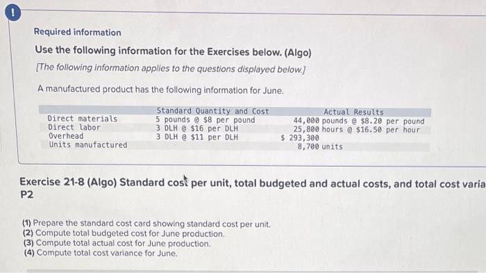 Solved Required information Use the following information | Chegg.com