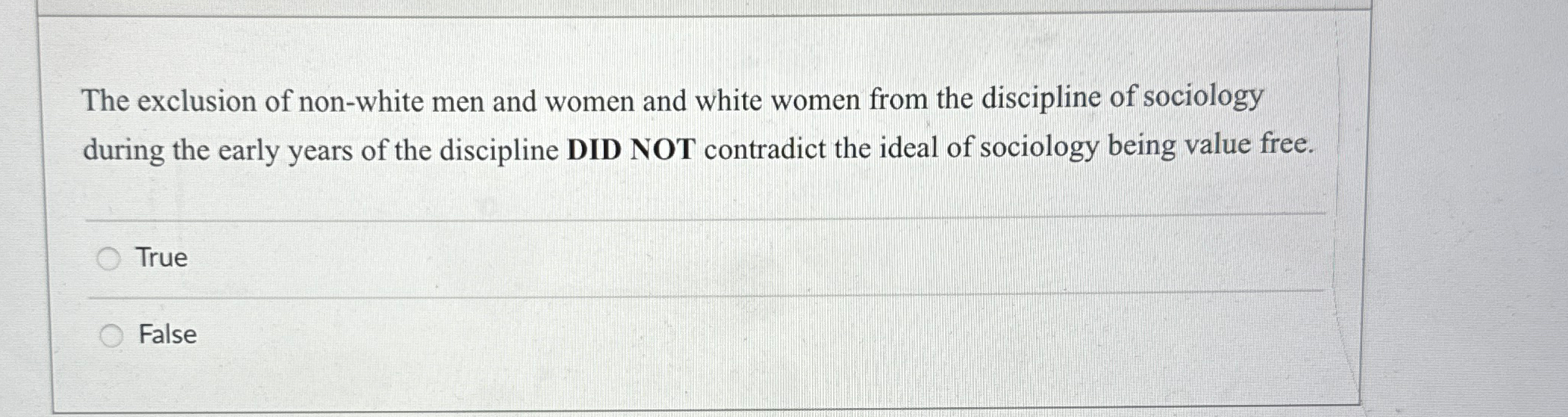 Solved The exclusion of non-white men and women and white | Chegg.com