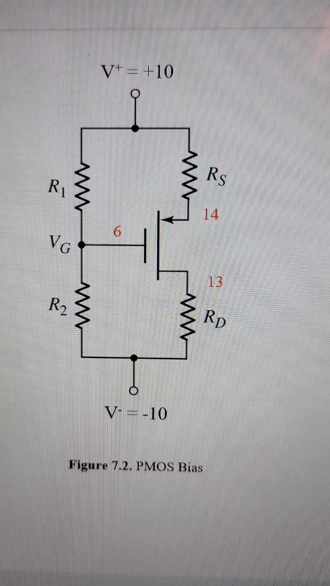 Solved Figure 7.2. PMOS Bias5. Design the circuit shown in | Chegg.com