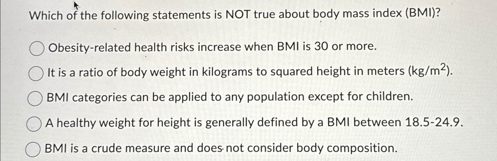 Solved Which of the following statements is NOT true about | Chegg.com