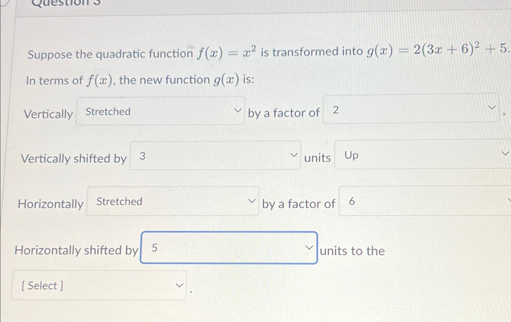 Solved Suppose the quadratic function f(x)=x2 ﻿is | Chegg.com