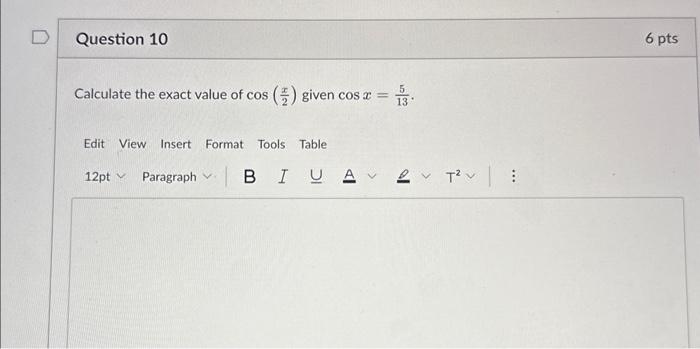 Solved Calculate the exact value of cos(2x) given cosx=135. | Chegg.com