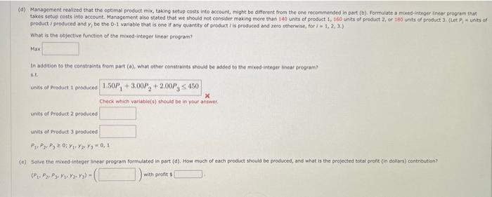 Solved product 2 , and $29 for product 3 . (a) Formulate a | Chegg.com