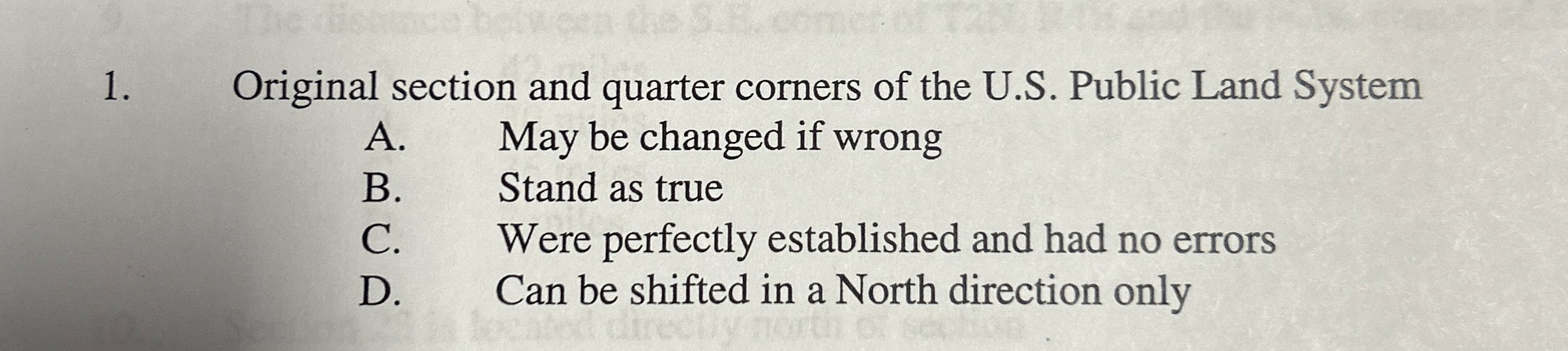 Solved Original section and quarter corners of the U.S. | Chegg.com
