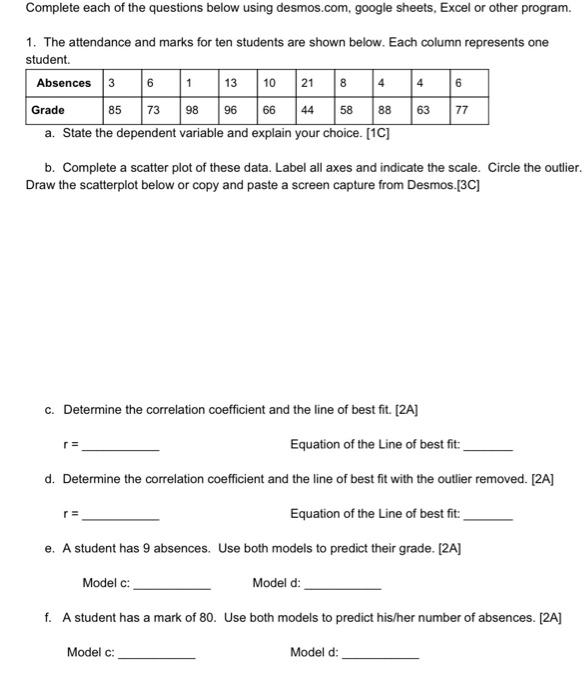 Solved Complete each of the questions below using | Chegg.com