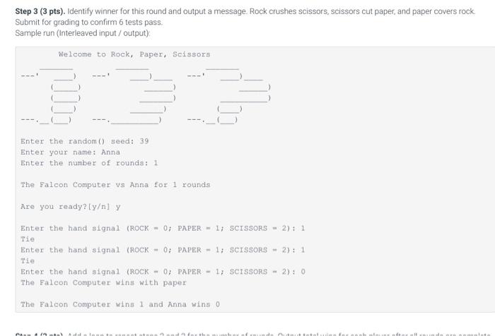 Solved 5.17 LAB*: Rock paper scissors Program Specifications | Chegg.com