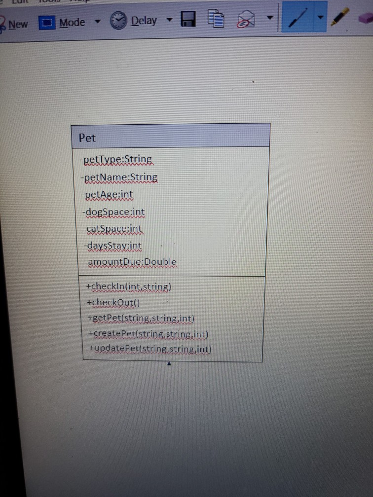Solved I just need help to do pet class Java The Pet class | Chegg.com