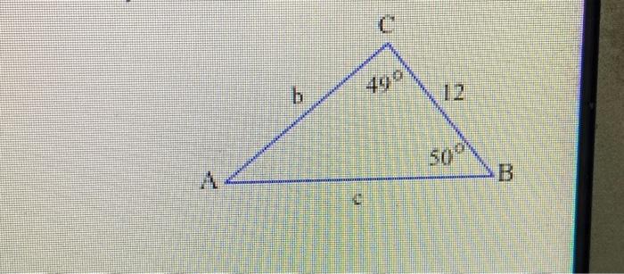 Solved Bolve the trianglo shown to the righe. A (sienpity | Chegg.com