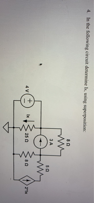 Solved 4. In the following circuit determine Ix, using | Chegg.com