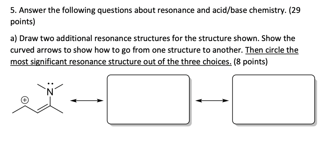 Solved Answer the following questions about resonance and | Chegg.com