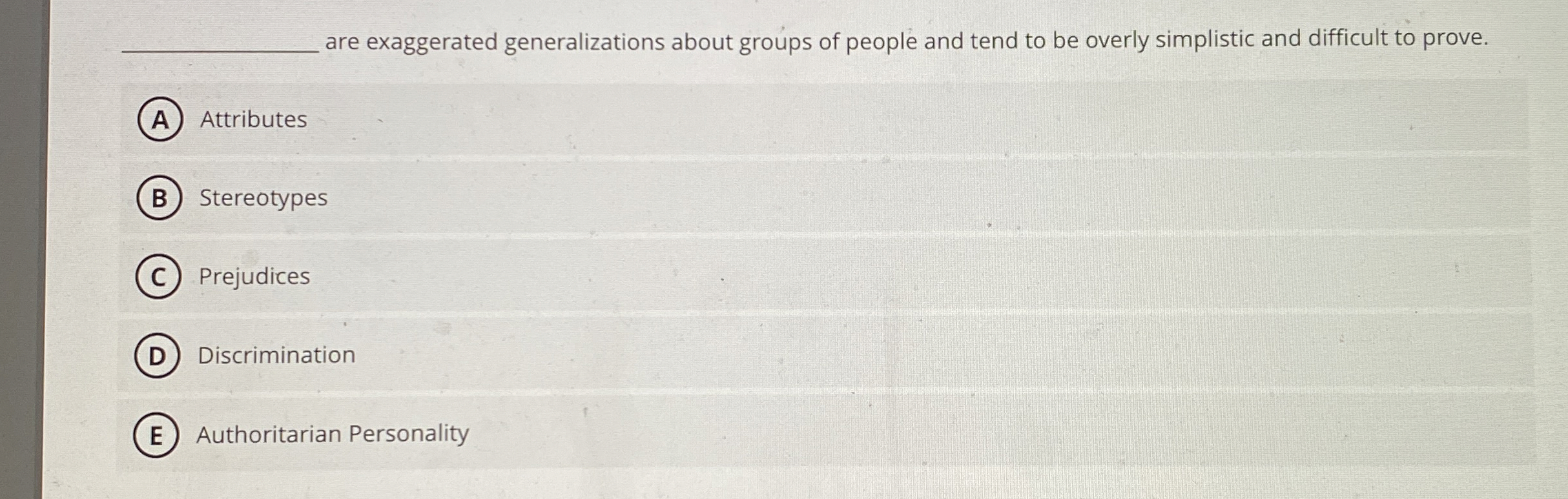 Solved q, ﻿are exaggerated generalizations about groups of | Chegg.com