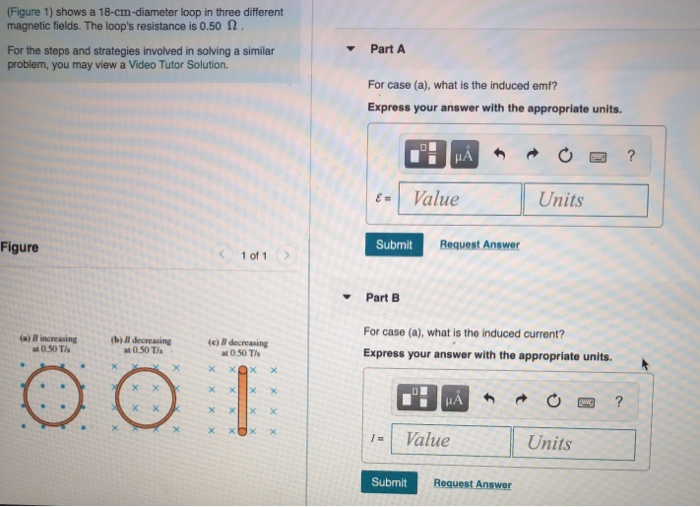 Solved (Figure 1) shows a 18-cm-diameter loop in three | Chegg.com