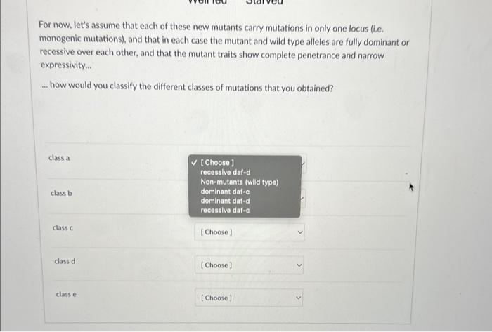 Solved In your experiment, you obtained many mutants, which | Chegg.com