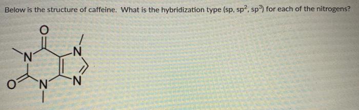 Solved Below is the structure of caffeine. What is the | Chegg.com