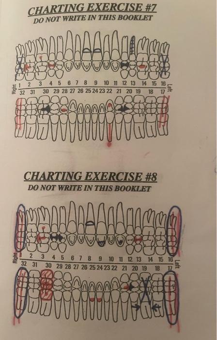 CHARTING EXERCISE \#7 DO NOT WRITE IN THIS BOOKLET | Chegg.com