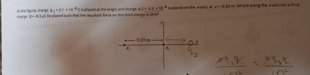 Solved In the figure, charge q1=2.1×10-6C ﻿is placed at the | Chegg.com