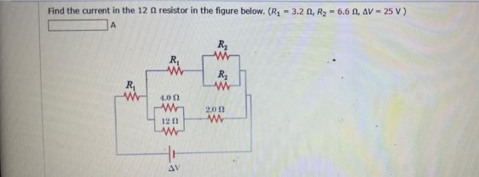 Solved Find the current in the 12Ω resistor in the figure | Chegg.com