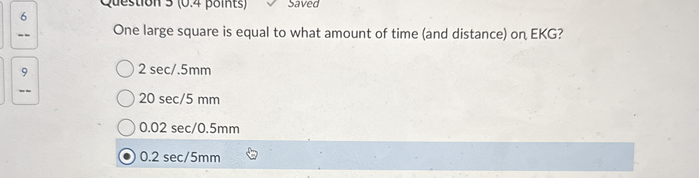 Solved 6One large square is equal to what amount of time | Chegg.com