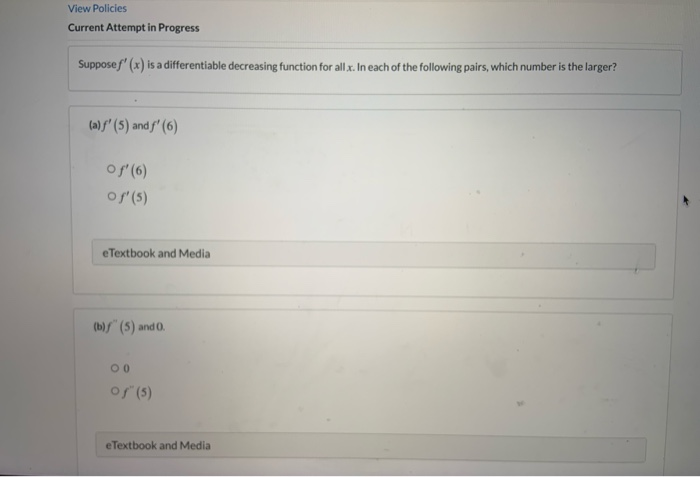 Solved View Policies Current Attempt in Progress Suppose f' | Chegg.com