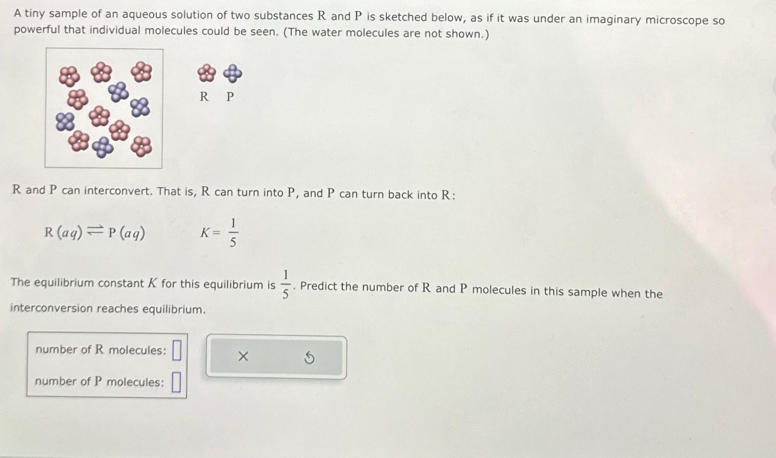 Solved A tiny sample of an aqueous solution of two | Chegg.com