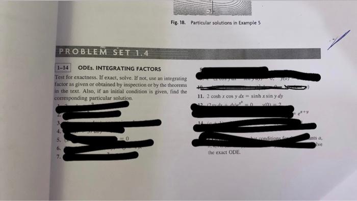 Solved Fig. 18. Particular solutions in Example 5 PROBLEM | Chegg.com