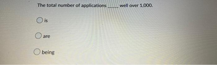 The total number of applications well over 1,000 is | Chegg.com