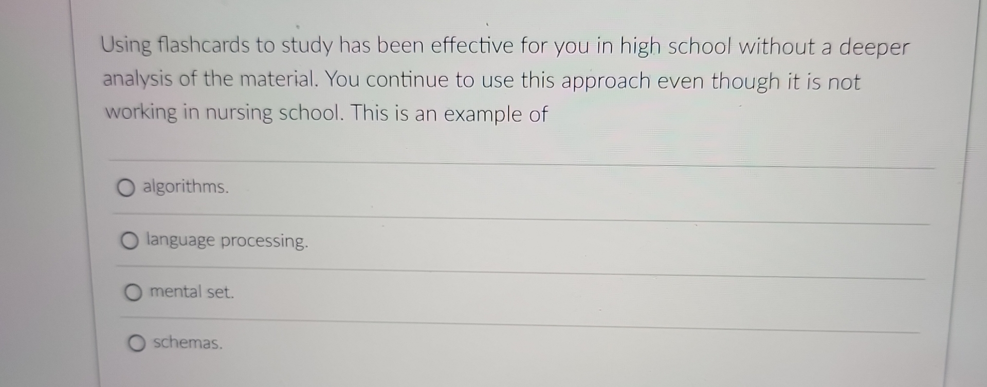 Solved Using flashcards to study has been effective for you | Chegg.com