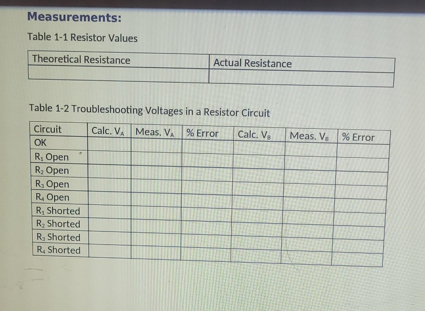 A B Figure 1-11. Measure all component values and | Chegg.com