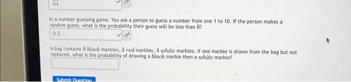 Solved In a number guessing game. You ask a person to guess | Chegg.com