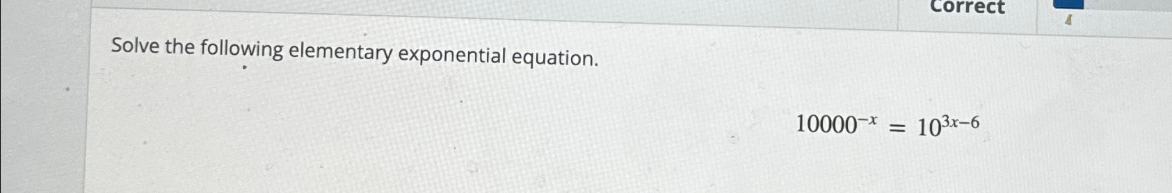 Solved Solve the following elementary exponential | Chegg.com