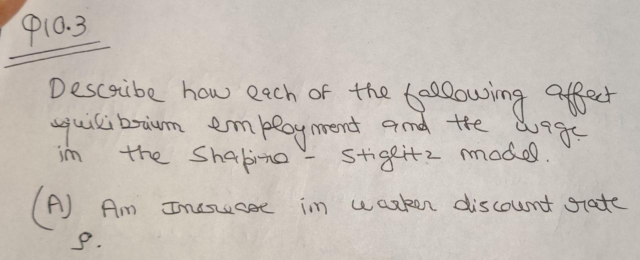 Solved 010.3 Describe how each of the following affect | Chegg.com
