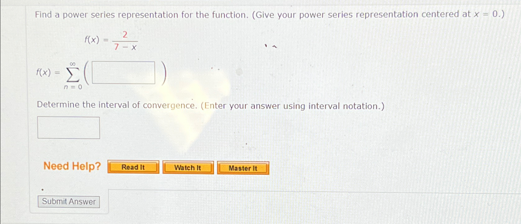 Solved Find A Power Series Representation For The Function