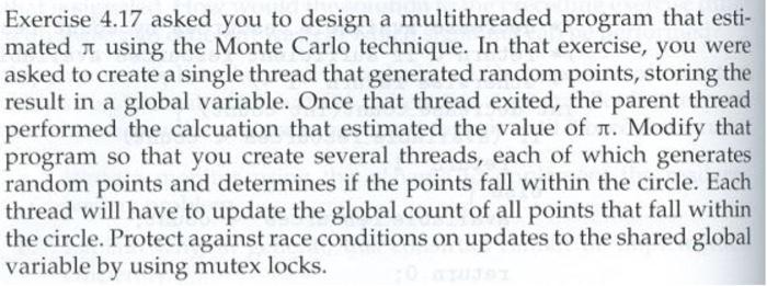 Solved Please use Pthreads Mutex Locks, in addition to the | Chegg.com
