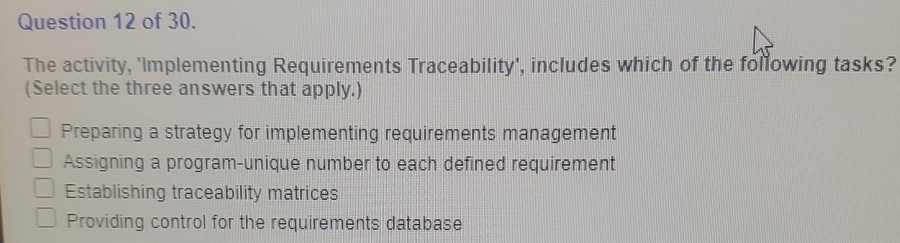Solved Question 12 ﻿of 30.The activity, 'Implementing | Chegg.com