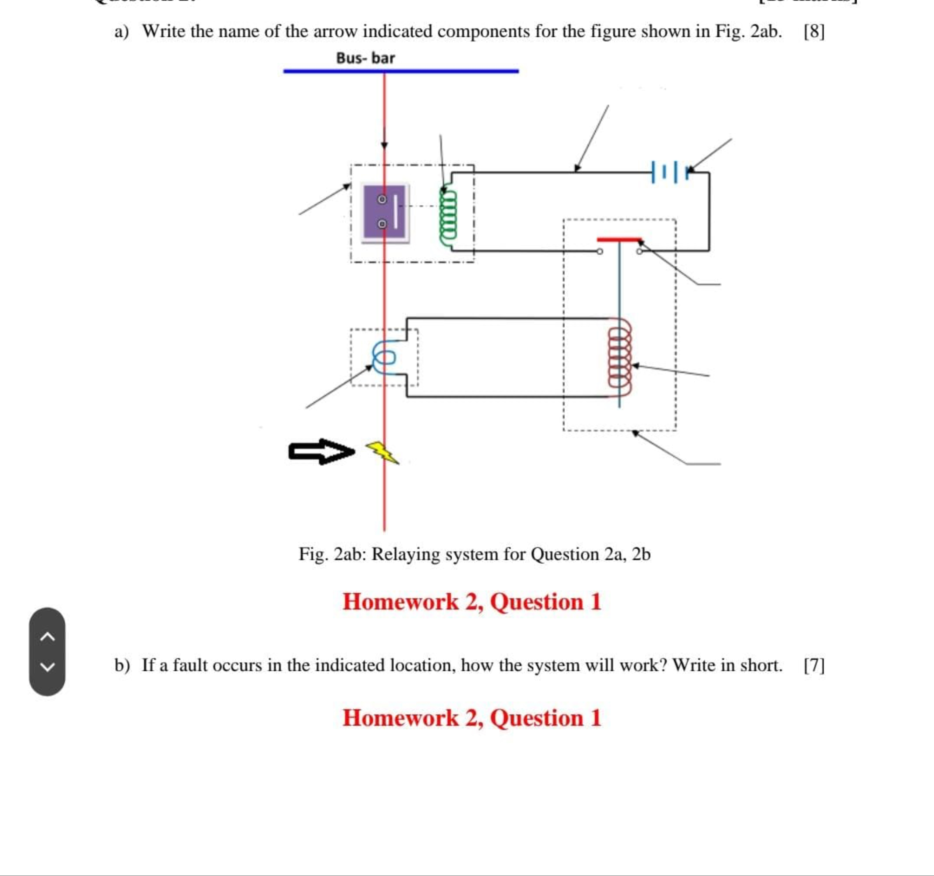 Solved a) ﻿Write the name of the arrow indicated components | Chegg.com