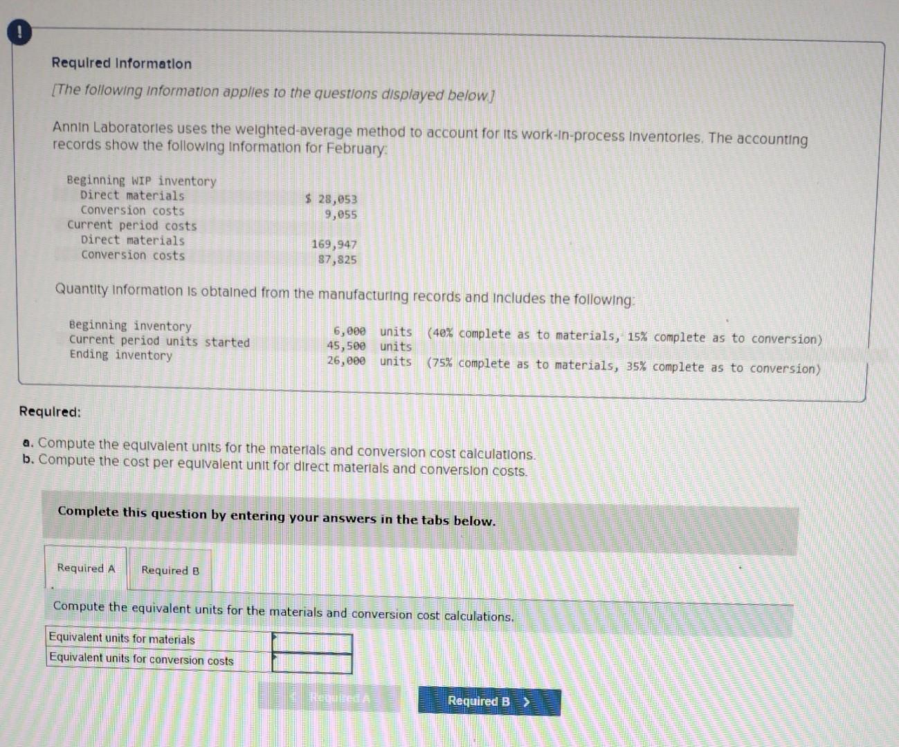 Solved Required Information [The following information | Chegg.com