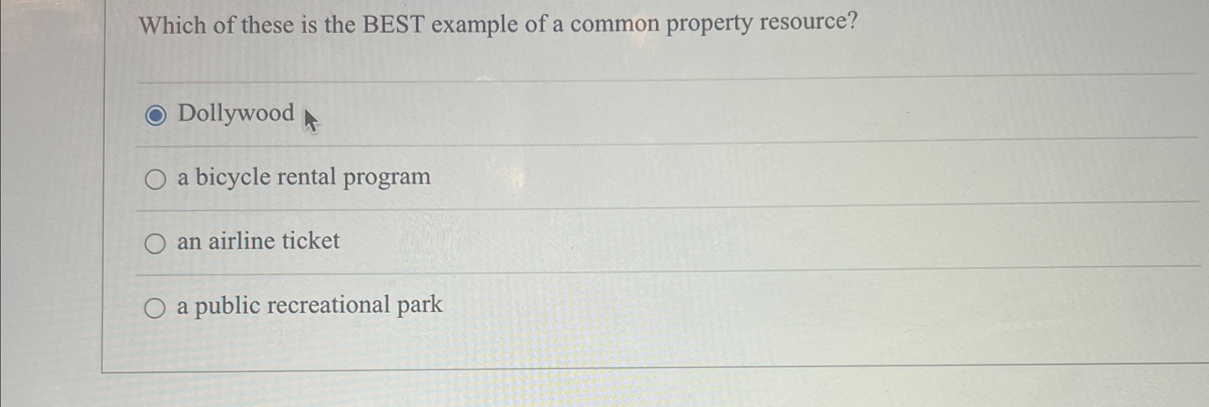 Solved Which of these is the BEST example of a common | Chegg.com