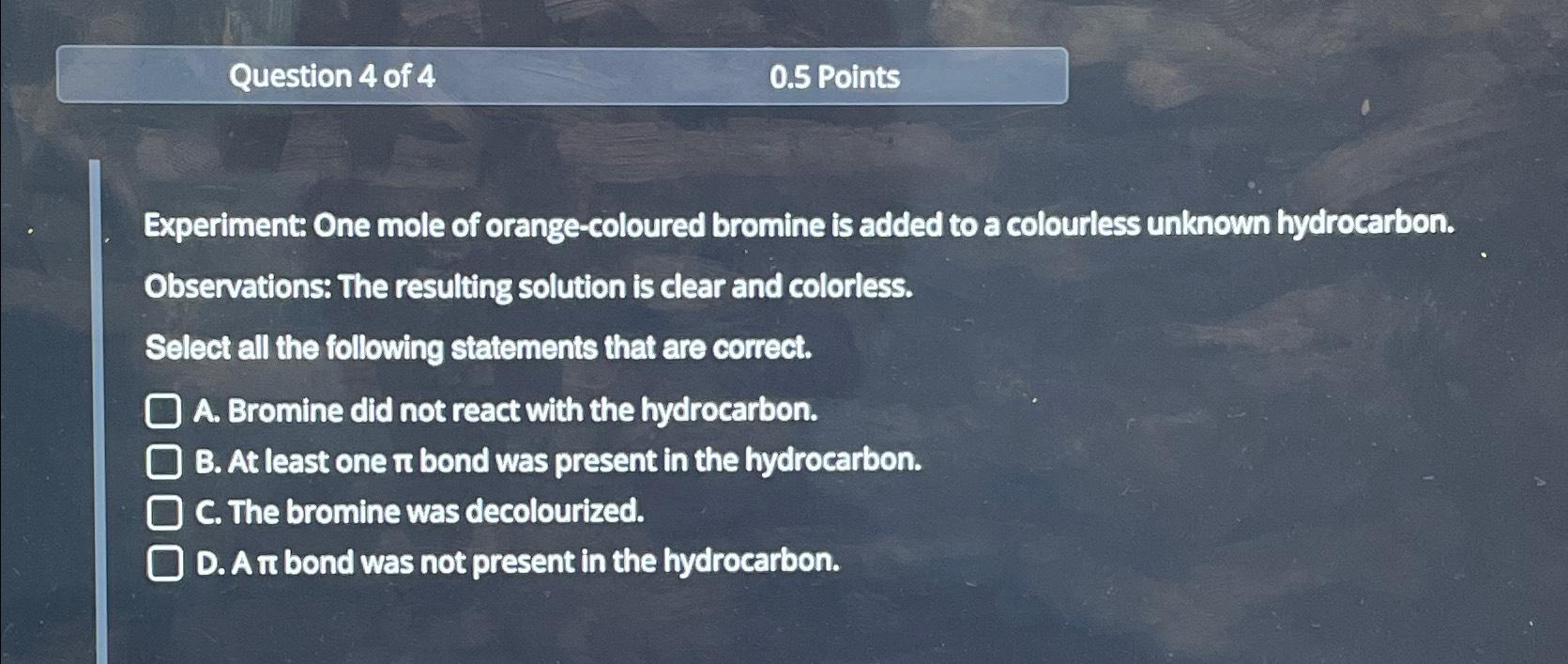 Solved Question 4 ﻿of 40.5 ﻿PointsExperiment: One mole of | Chegg.com