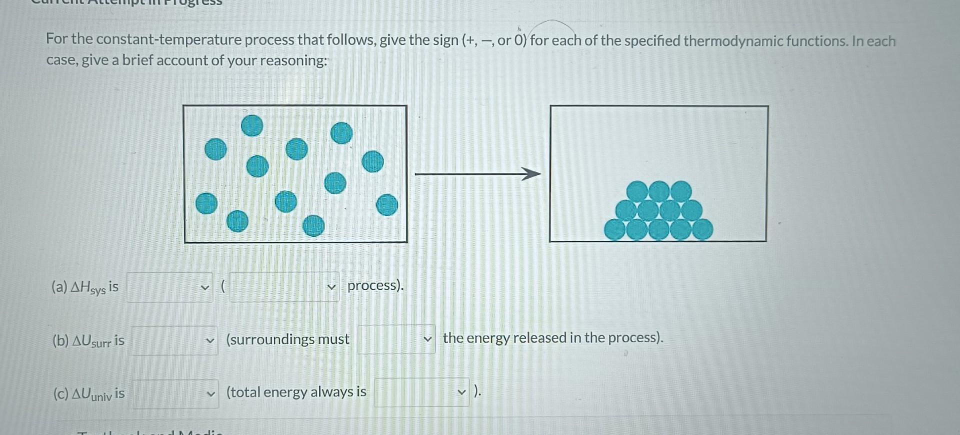 Solved For the constant-temperature process that follows, | Chegg.com