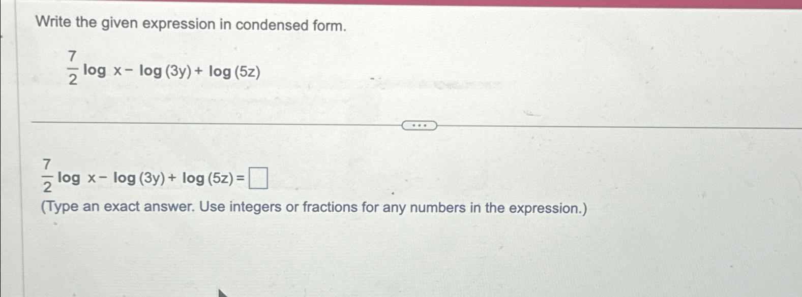 Solved Write the given expression in condensed | Chegg.com