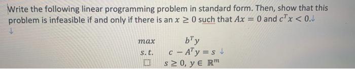 Write the following linear programming problem in | Chegg.com