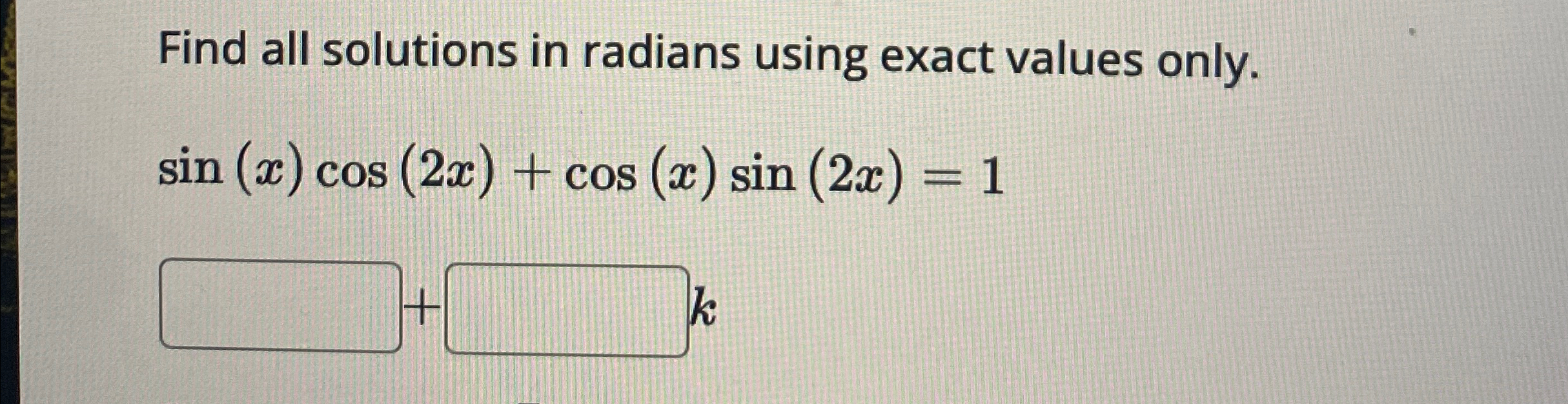 Solved Find All Solutions In Radians Using Exact Values