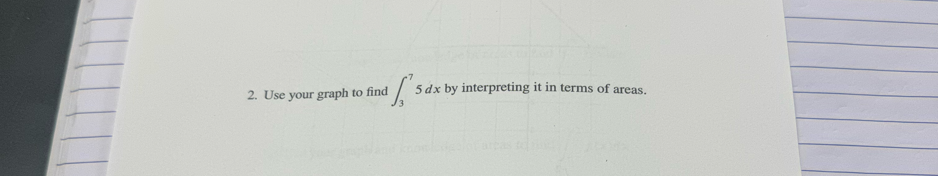 Solved Use your graph to find ∫375dx ﻿by interpreting it in | Chegg.com